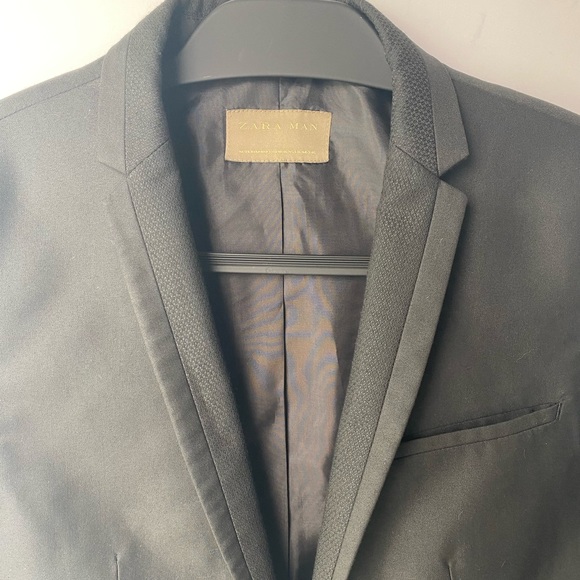 Zara | Suits & Blazers | Zara Man Black 36s Thin Lapel Slim Fit ...
